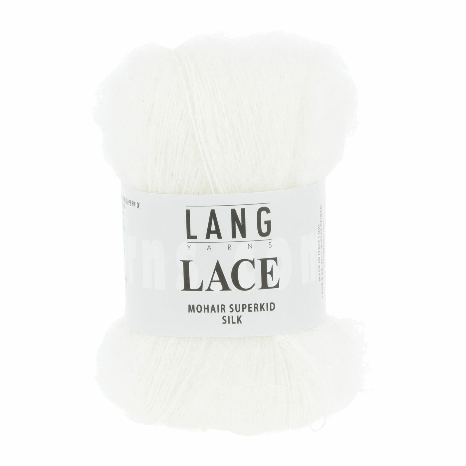 Пряжа для вязания мохер на шёлке Lang Yarns Lace (992.0001) 2 мотка по 25 г/310 м