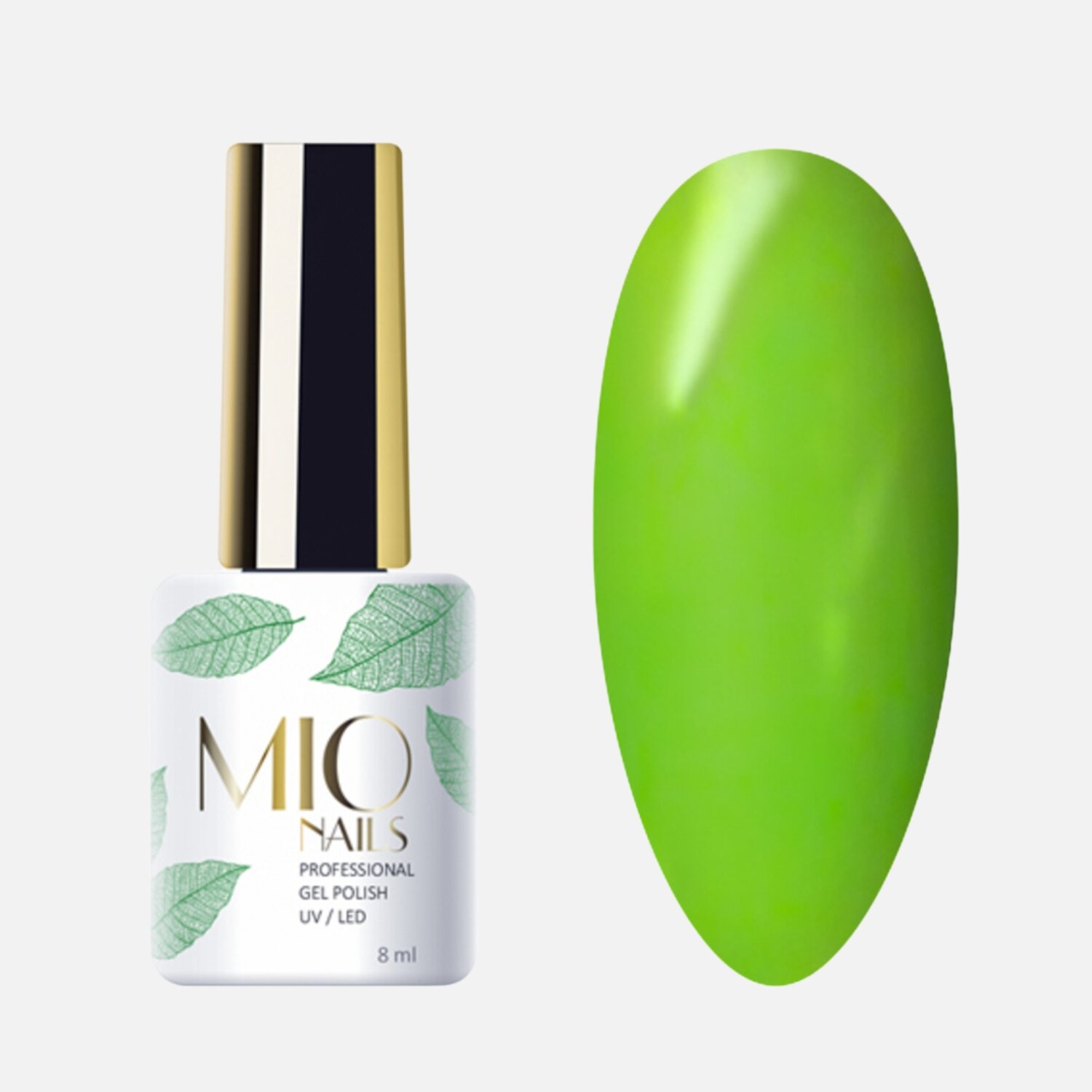 Гель-лак MIO Nails Витраж №VT-06 8 мл яркий салатовый оттенок
