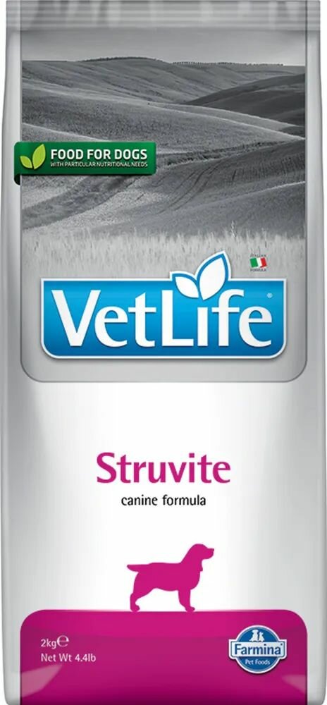 Cухой корм для собак Farmina Vet Life Struvite при мочекаменной болезни со вкусом курицы, 2кг