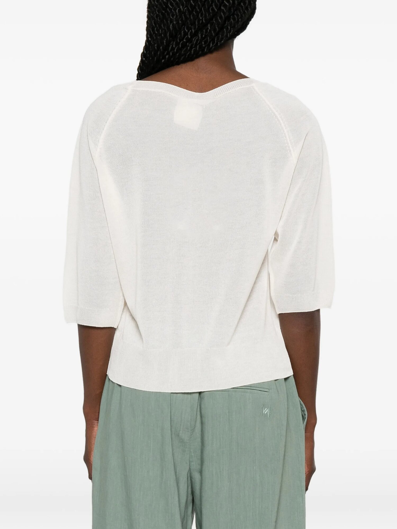 Свитер Marella Raglan-sleeve sweater, размер 46, , разноцветный — фото 1