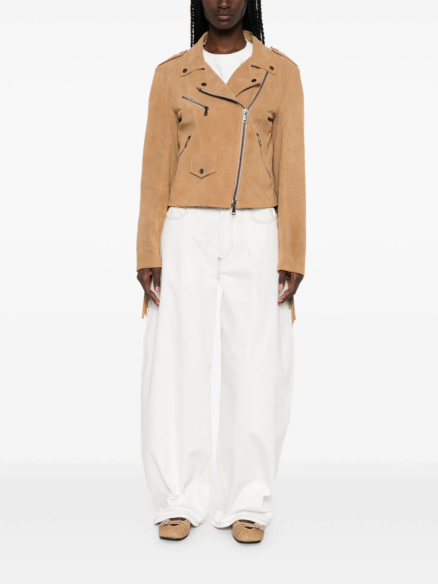 Куртка VICOLO Fringe-trimmed biker jacket, размер 44 — фото 1