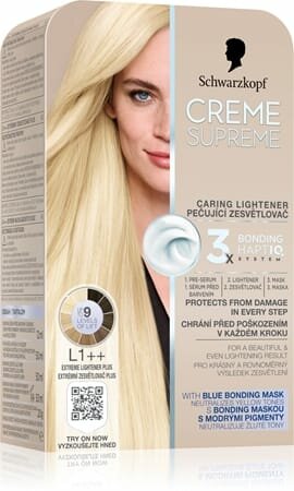 Краска для волос Schwarzkopf Creme Supreme оттенок L1++ Extreme Lightener Plus, синий, 60 мл