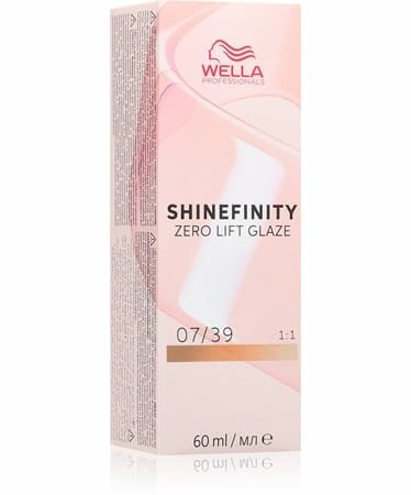 Краска для волос Wella Professionals Shinefinity Zero Lift Glaze, оттенок 7/39, 60 мл