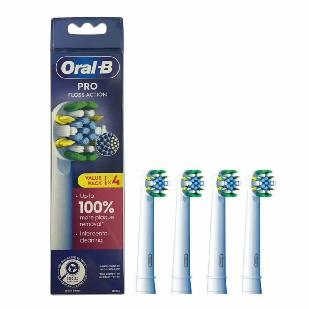 Oral-B Floss Action X-Filament Зарядная Зубная Щетка Сменная Насадка 2 Штуки