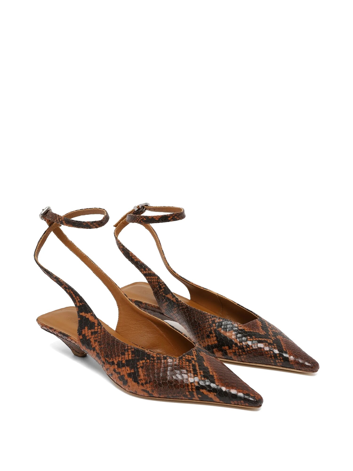 Туфли Vic Matie Snakeskin-effect pointed-toe pumps, размер 36 — фото 1