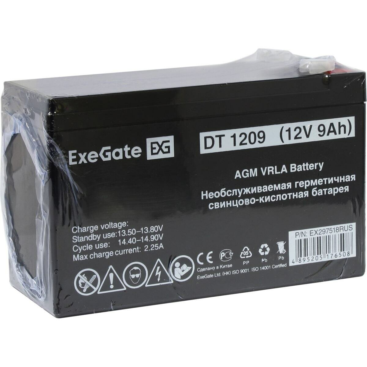 Аккумулятор ExeGate DT 1209 (12V, 9Ah) для UPS