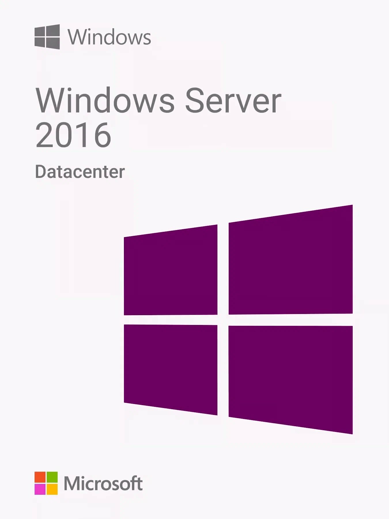 Microsoft Windows Server 2016 Datacenter, ключ, лицензия для одного ПК, x64, русская версия — фото 1