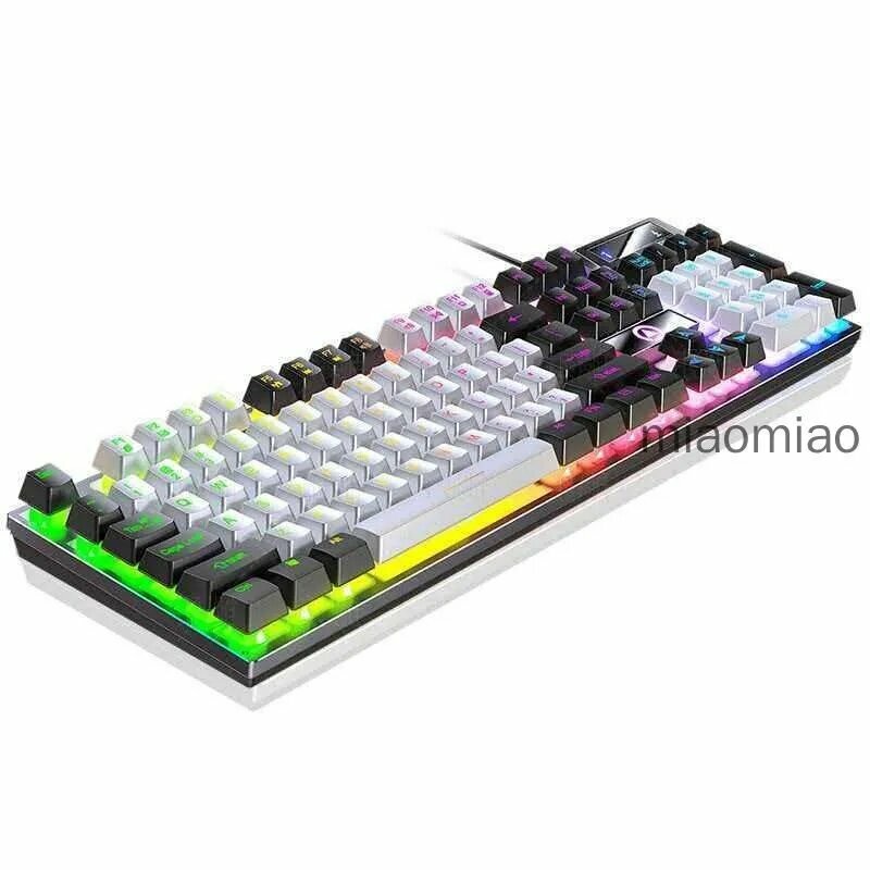 Игровая клавиатура проводная Fidd, (Redragon Magnetic), белый, бирюзовый