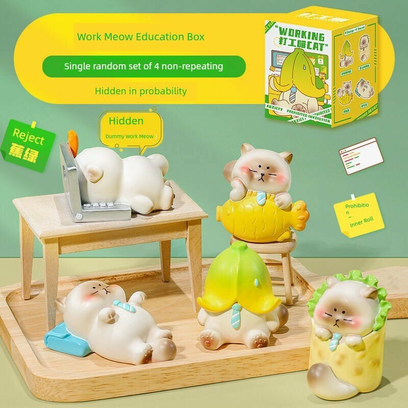 Work Cat Blind Box: Статуэтка Кота, 1 шт