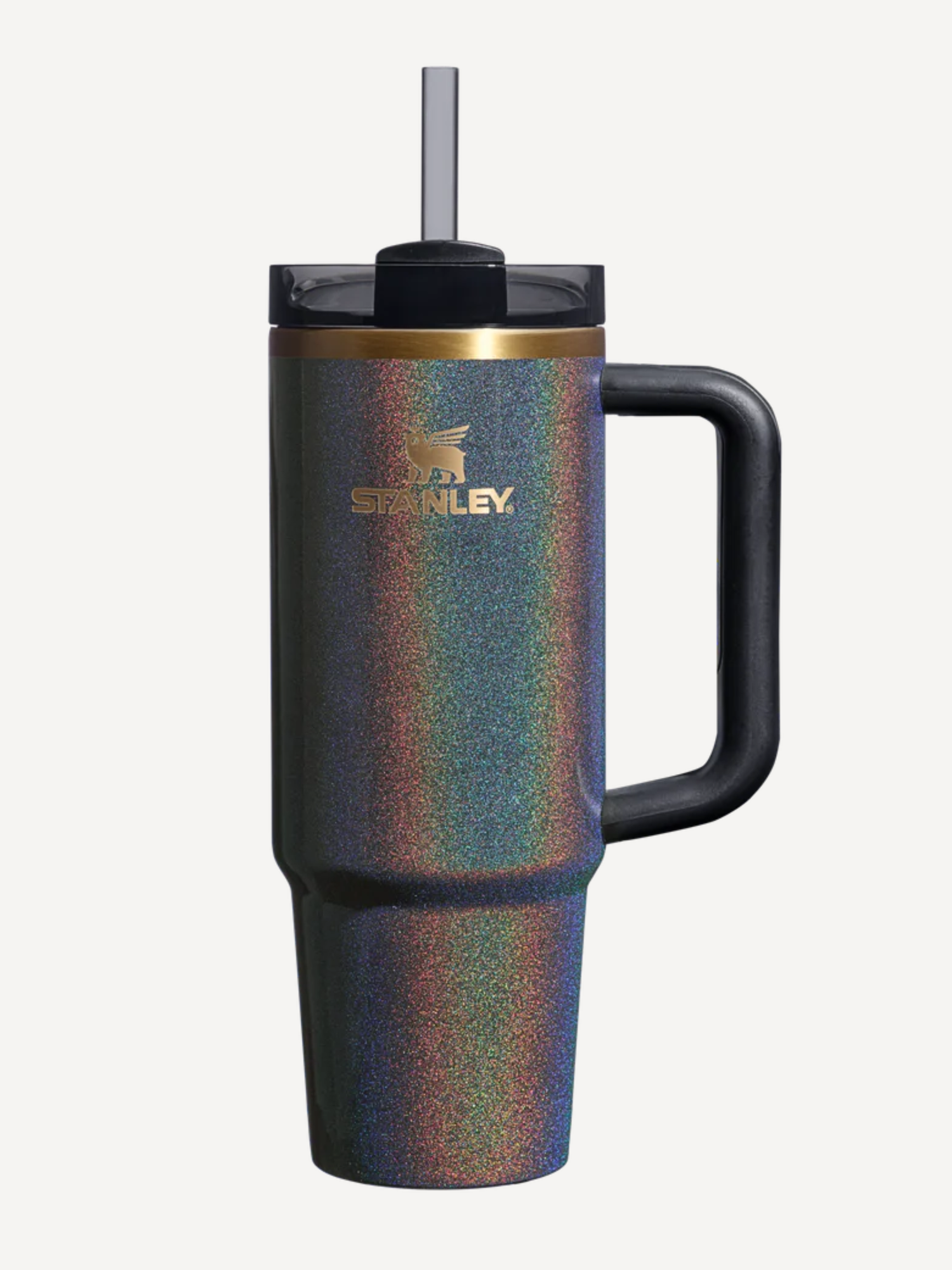 Термокружка Stanley Quencher H2.0 FlowState 0.89 л (30 oz), с трубочкой, цвет графитовый голографик (Fairy Dust), лимитированная серия The Dream Weaver, оригинал США