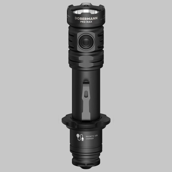 Фонарь тактический Armytek Dobermann Pro Max, холодный свет, аккумулятор