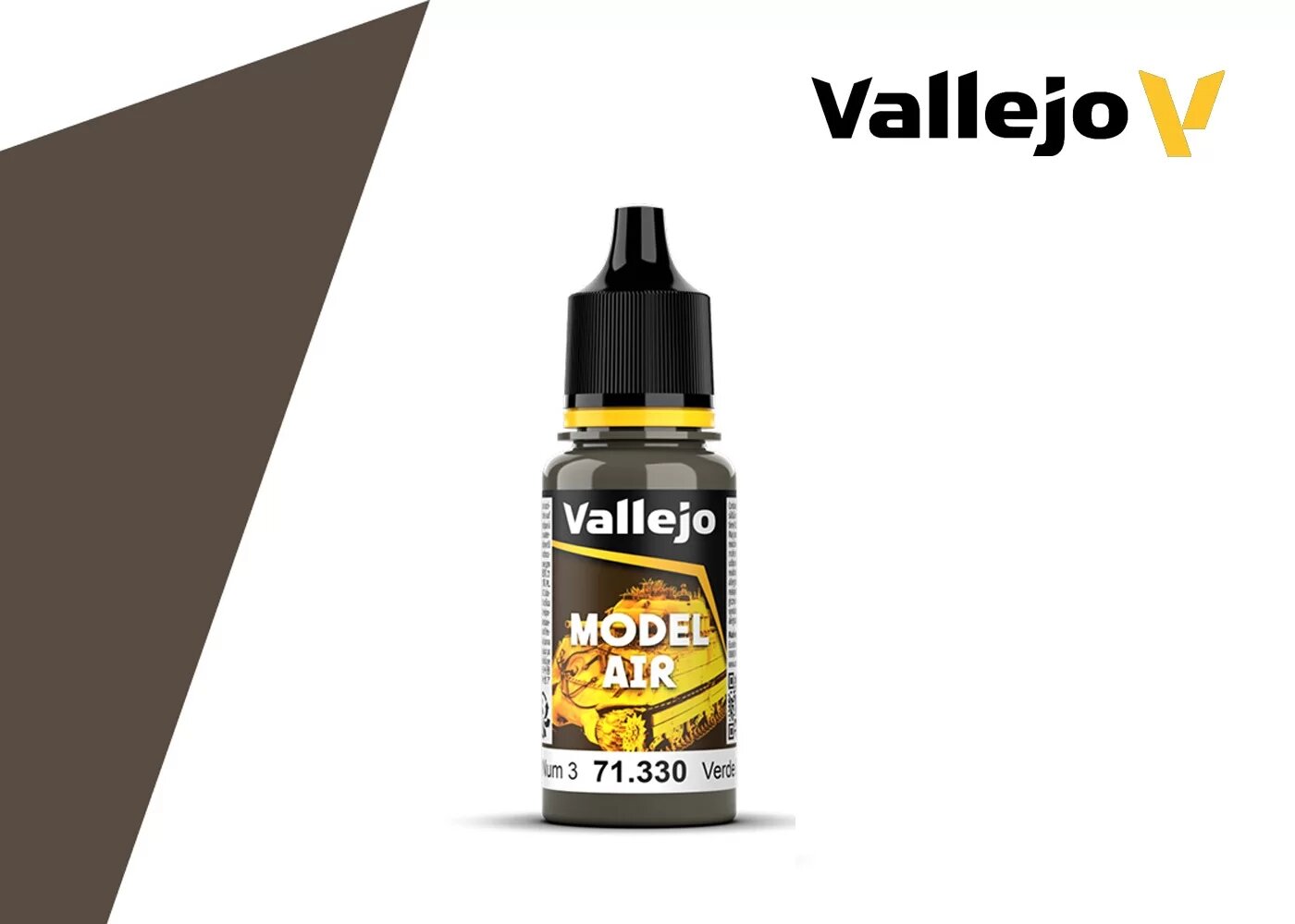 Краска Vallejo 71.330 серии Model Air Khaki Green Num.3 17 мл. акриловая