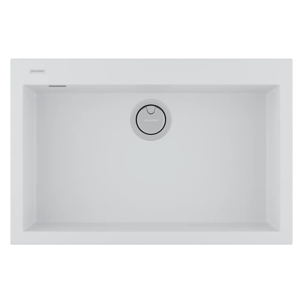 Мойка кухонная Paulmark Decoration 41 PM937650-WH гранитная, 76x50, прямоугольная, белая, матовая, мойка для кухни