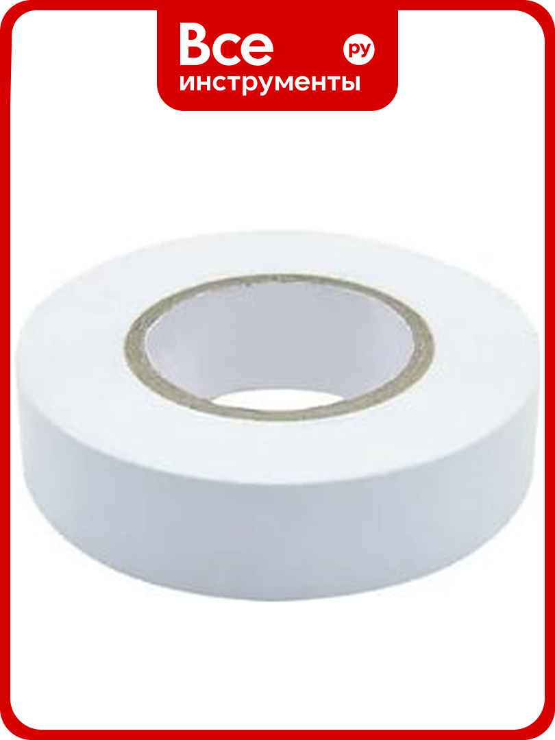Изолента Amperin 24 мм 20 м белая 100344