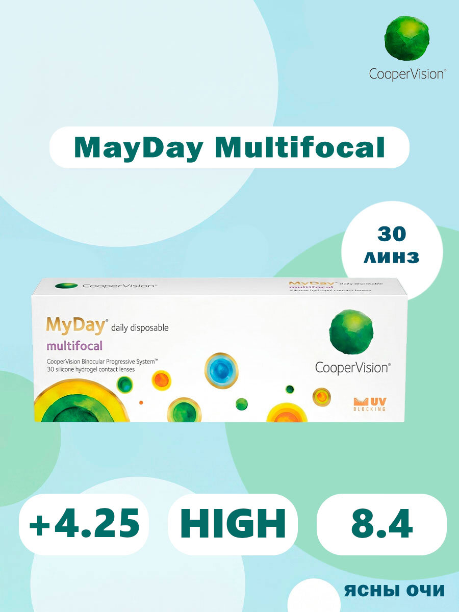 Myday multifocal (30 линз), 8.4, +4.25, HIGH (от +2.00 до +2.50)