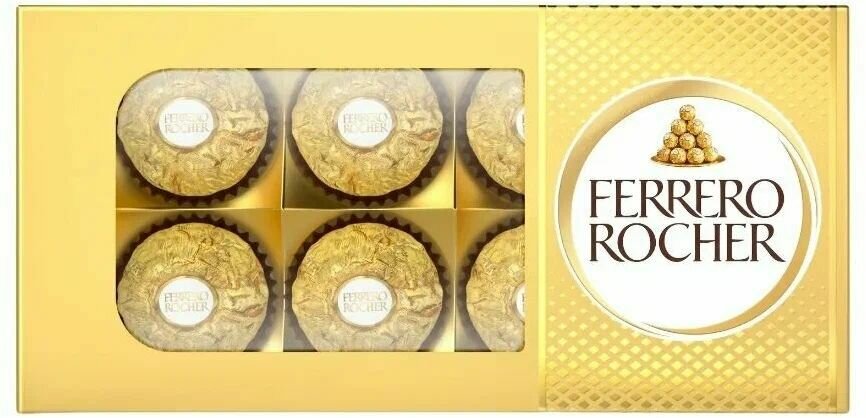 Ferrero Rocher Набор конфет хрустящие из молочного шоколада, 75 г