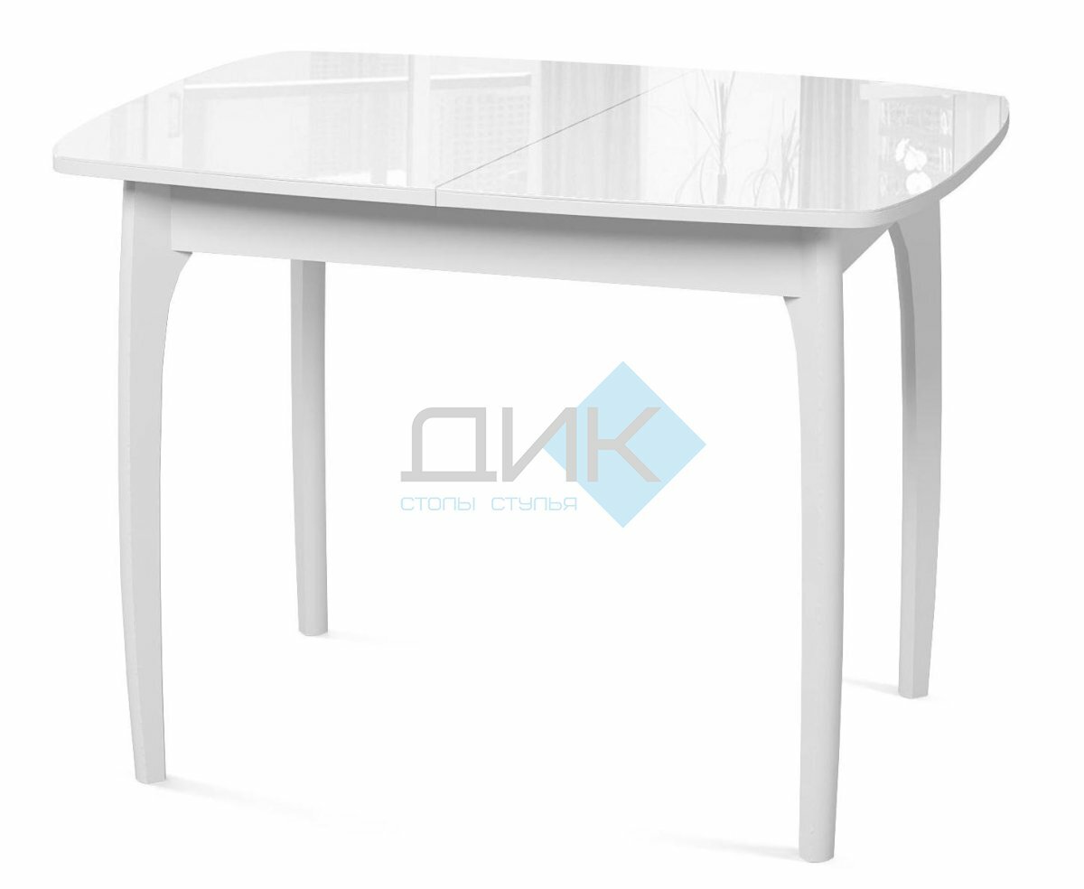 Стол DikLine M15 белый/стекло белое optiwhite