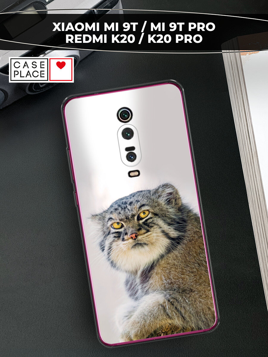 Чехол на Xiaomi Redmi K20 / Сяоми Редми К20 с принтом Кот манул 1