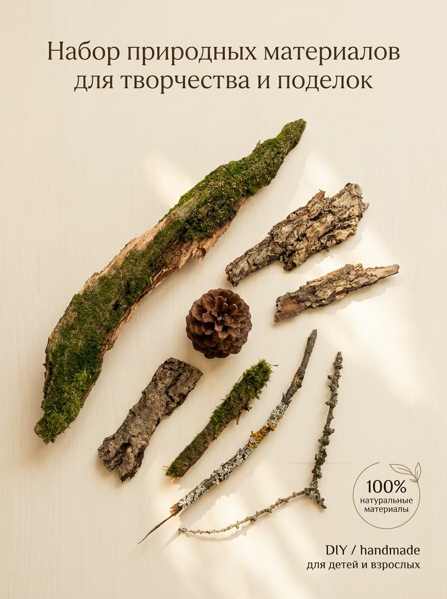 Природные материалы для творчества и флористики, DIY. Набор 4