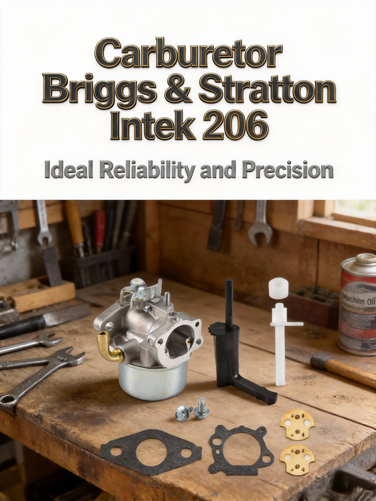 Карбюратор, совместим с Briggs & Stratton Intek 206 214731 — запасная часть для газонокосилок, мойок высокого давления и культиваторов