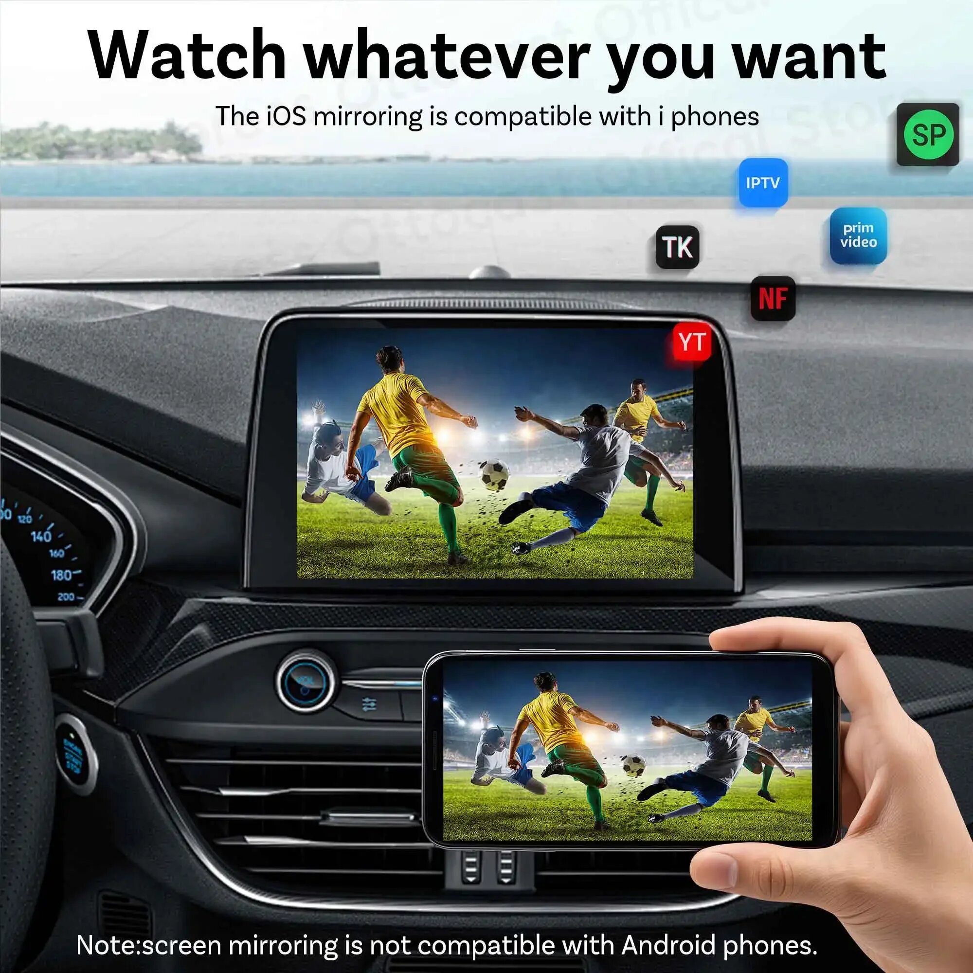 Ottocast Mini Wireless CarPlay/Android Auto, Type C to C Black — фото 1