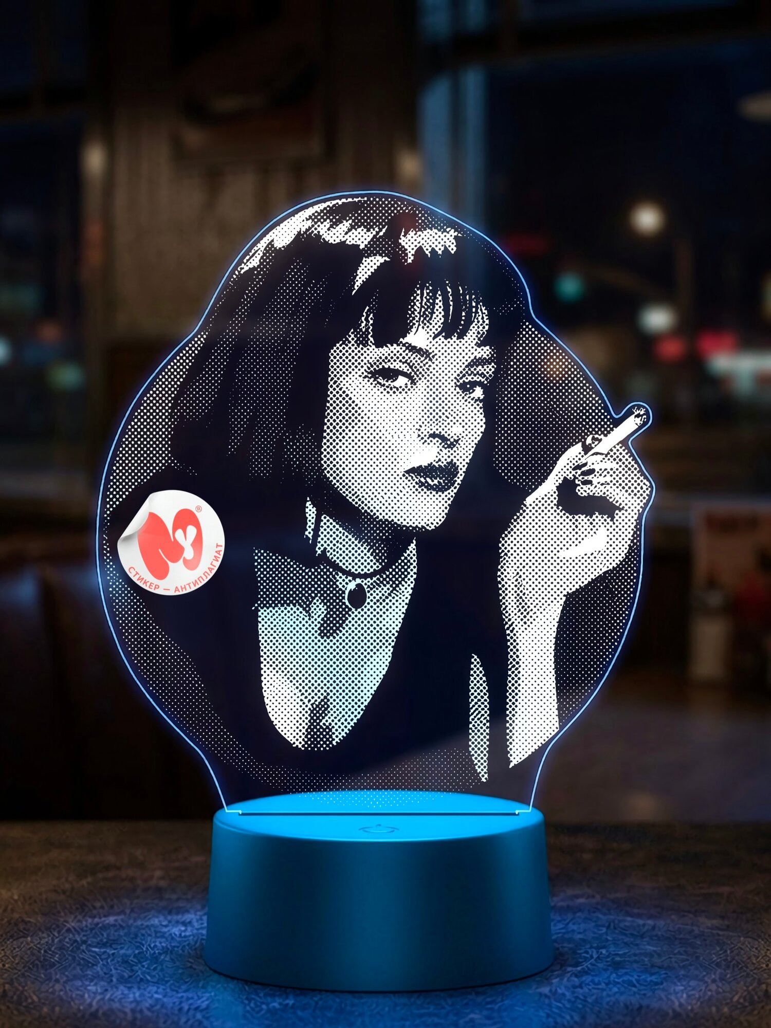 Ночник Фильм Криминальное чтиво - Pulp Fiction. Подарок киноману — атмосферный декор в комнату.