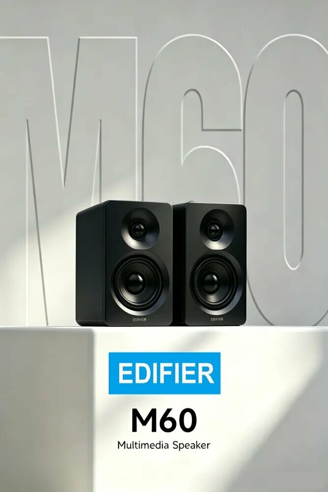 Колонки EDIFIER M60 черное для компьютера, В комплекте: держатель для колонок