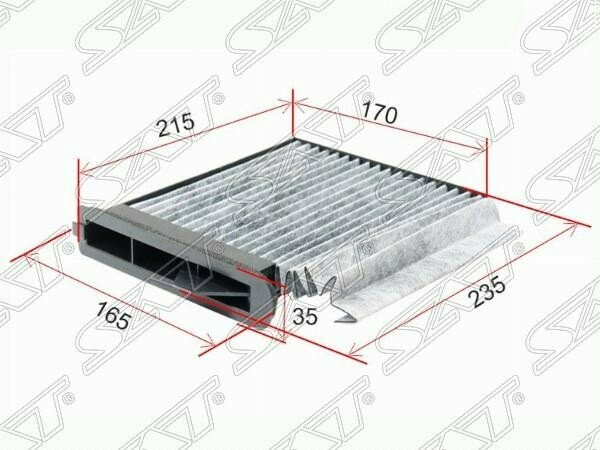 Фильтр салонный SAT ST-27891-EL00A-U Nissan Tiida 04-14, NV200 09-