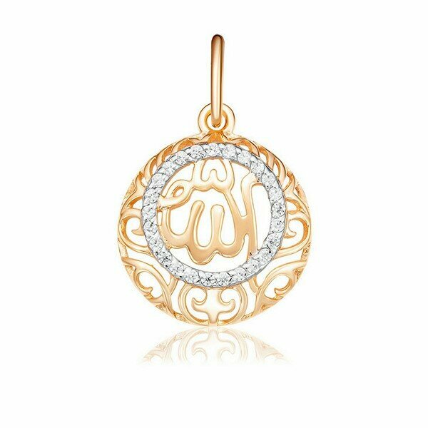 Подвеска JEWELIN, красное золото, 585 проба, фианит