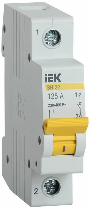 Выключатель нагрузки (мини-рубильник) 1п 125А ВН-32 KARAT IEK MNV10-1-125