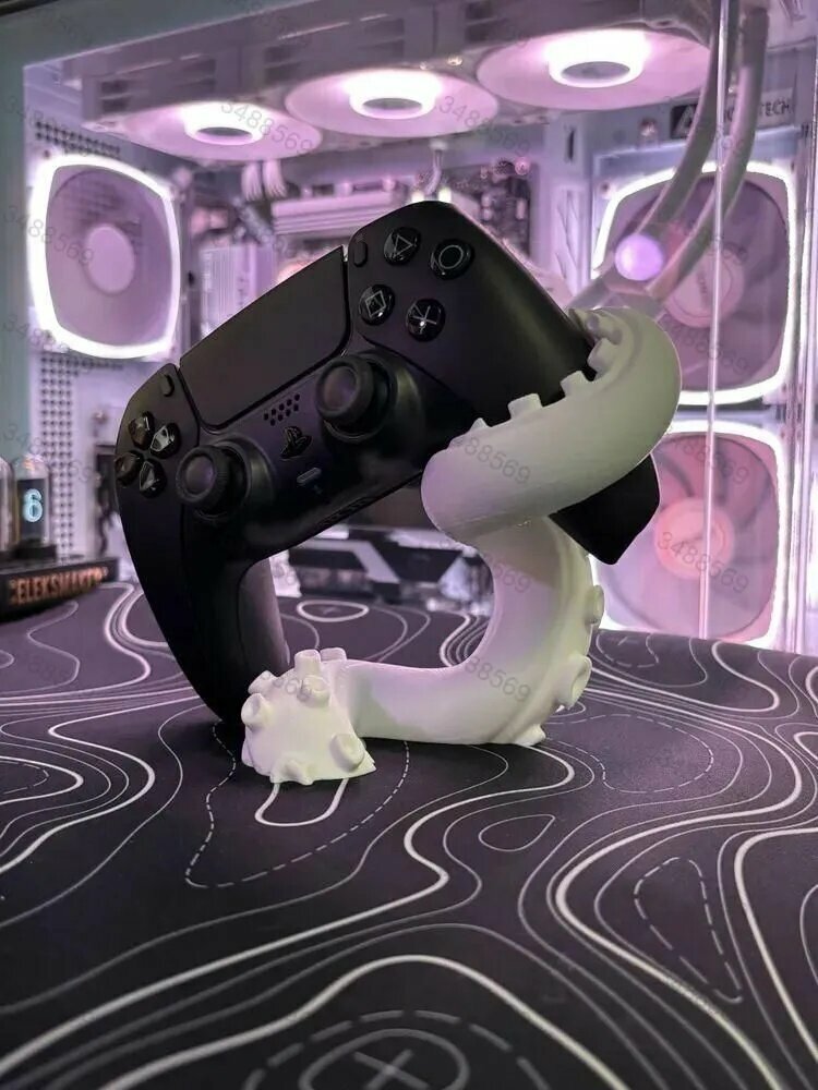 Подставка для геймпада ps5 и xbox, щупальца тентакли белый