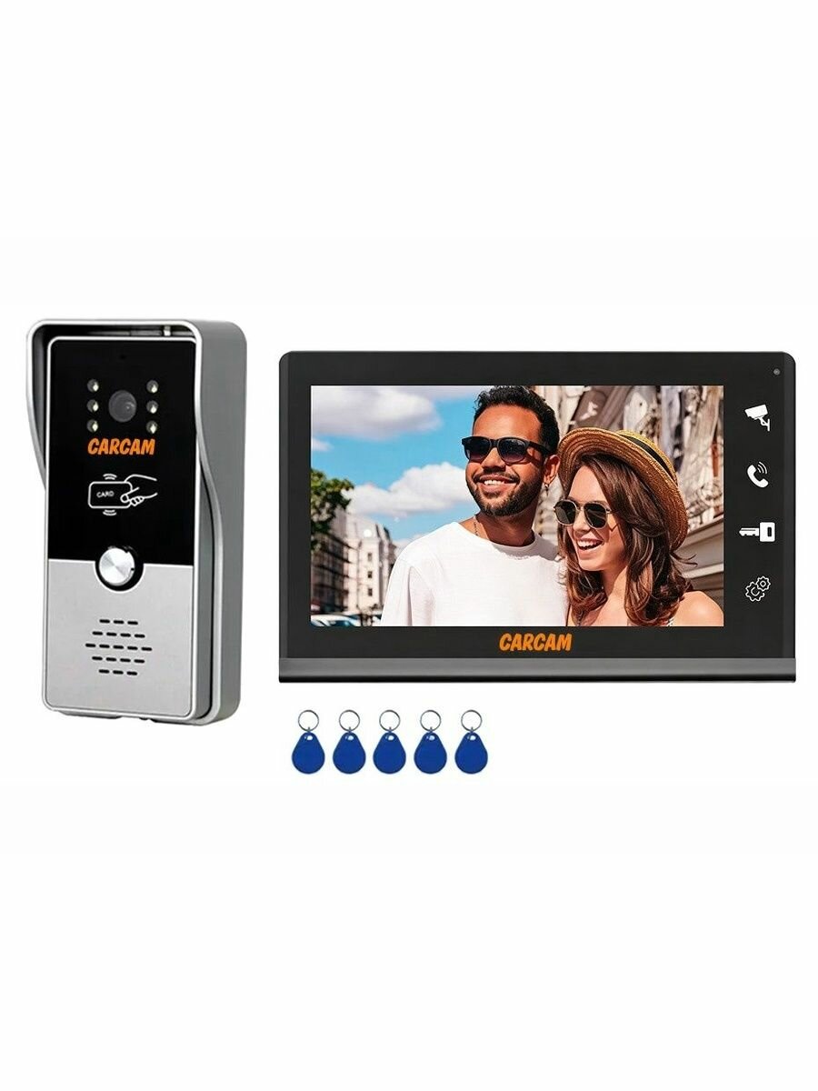Видеодомофон CARCAM 7" 4 Wire Video Intercom Kit (CCJDS4Vi03A7W)