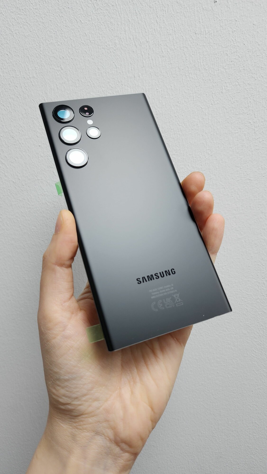 Задняя крышка для Samsung Galaxy S22 Ultra (S908B) Черный - ORIG