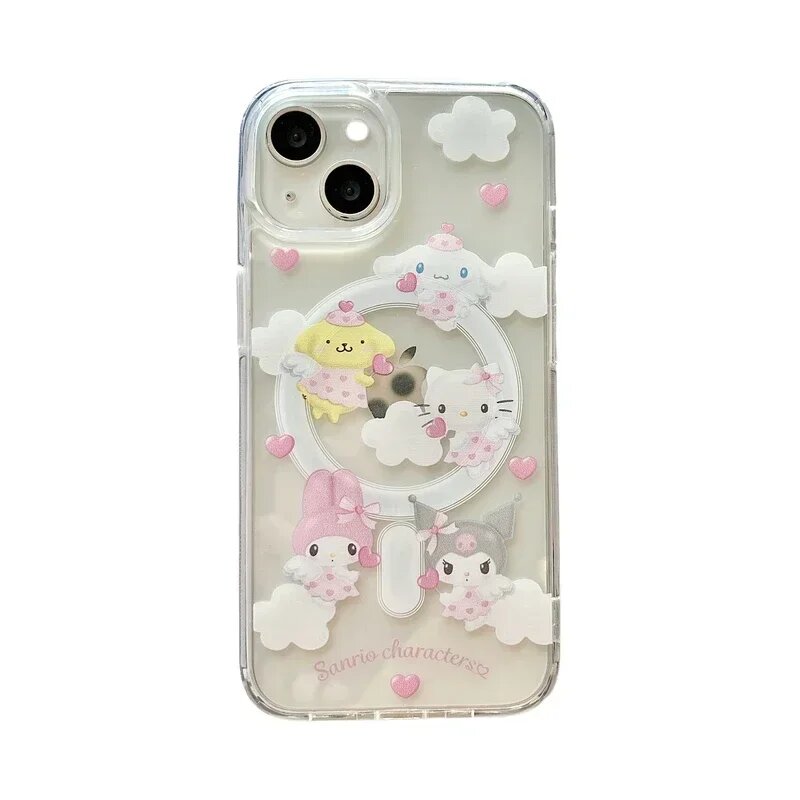 Розовый чехол Sanrio для iPhone 13 с Магнитом