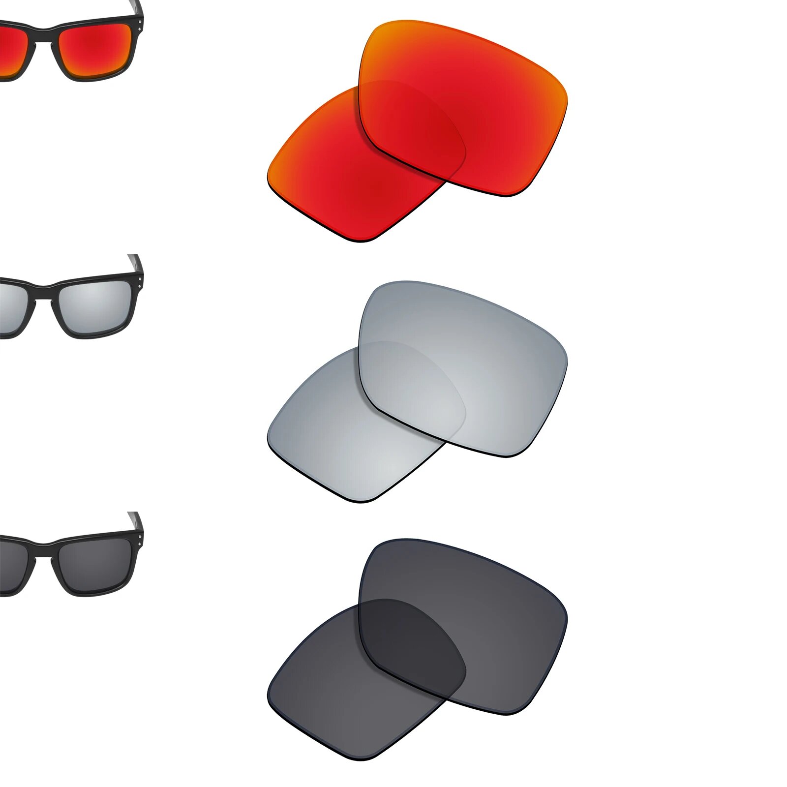 Сменные линзы Oakley Holbrook Black-Silver-Red