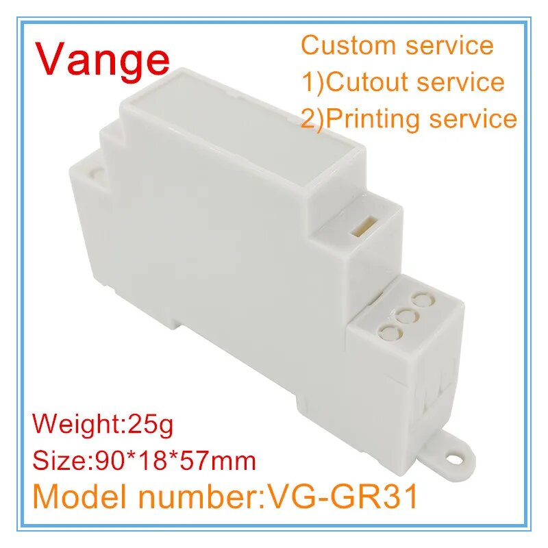 Корпус печатной платы на DIN-рейку Vange 90*18*57 мм, пластиковый корпус для ПК, чехол «сделай сам»