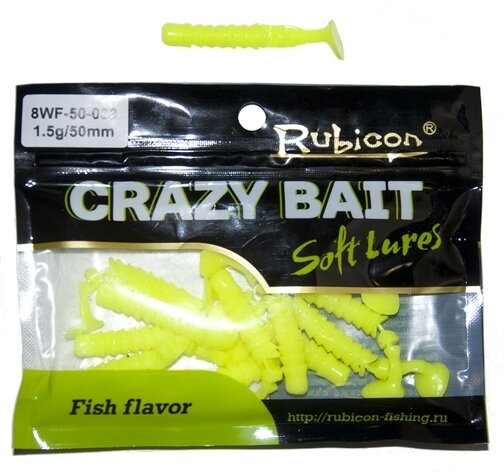 Съедобная силиконовая приманка RUBICON Crazy Bait WF 1.5g, 50mm, цвет 038