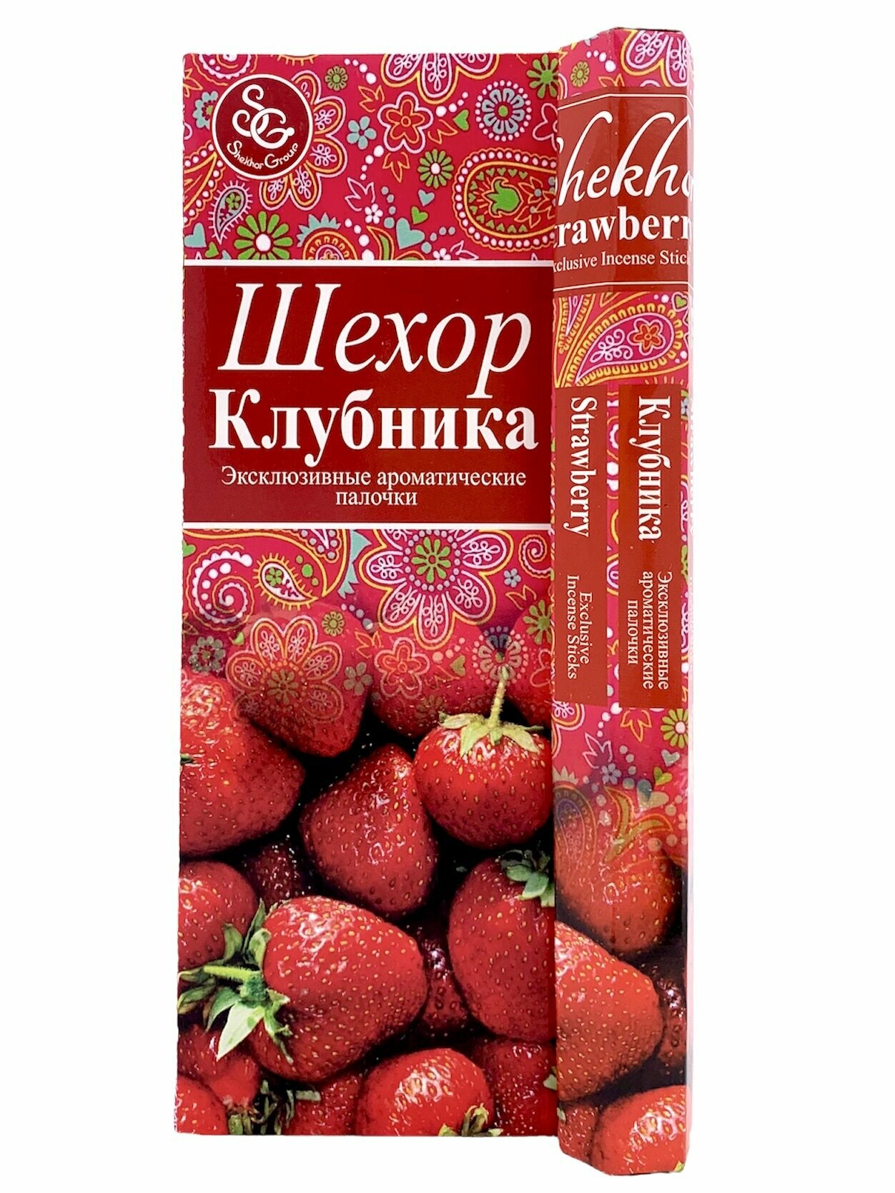 Shekhor Благовония Клубника (Strawberry) / Эксклюзивные ароматические палочки Шехор / Индия 20 шт