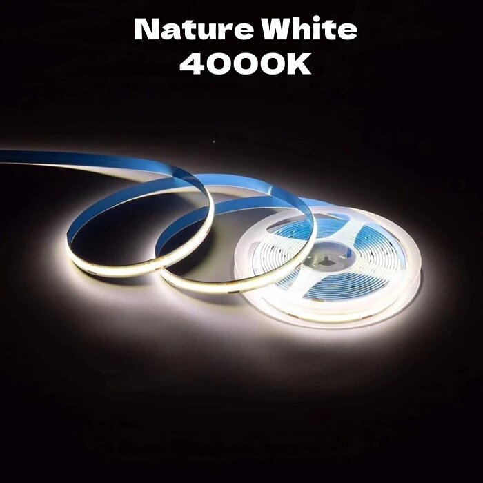 Светодиодная лента khelse 5м теплая/нейтральная/холодная Nature White 4000K, 4mm 480LEDs, DC12V-5M