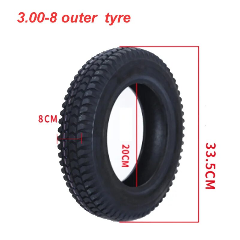 Шина для скутера 3.00-8, 8см, 20см, 33.5см, outer tyre