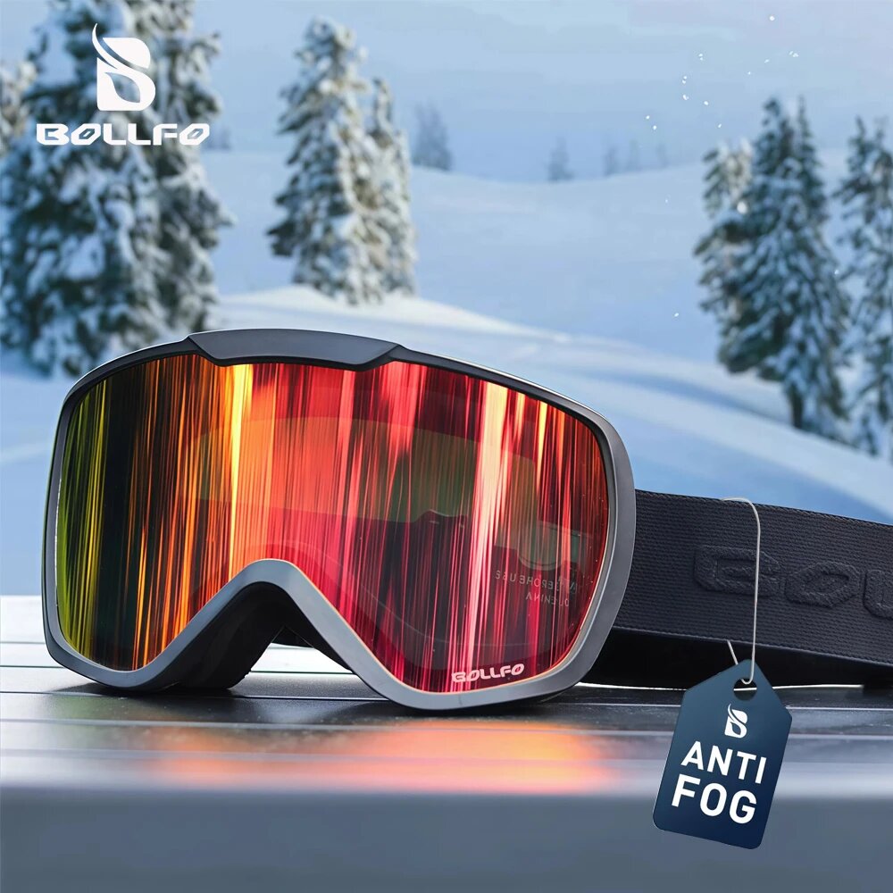 BOLLFO лыжные очки Red lens