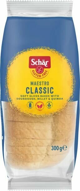 Безглютеновый белый хлеб Schar Maestro Classic 3 шт x 300г
