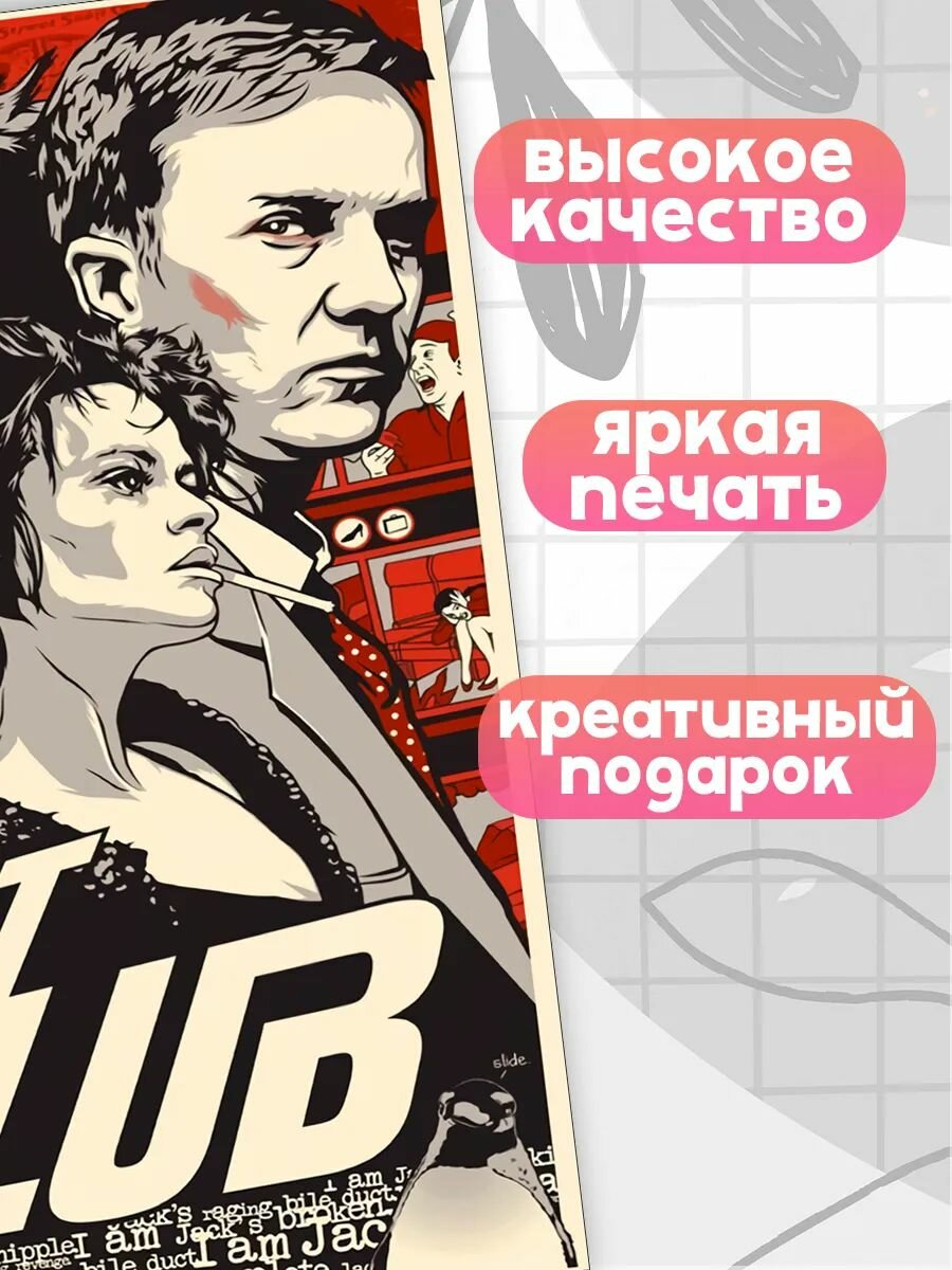 Постер на стену Бойцовский клуб , плакат 1шт, А4 размер. — фото 1