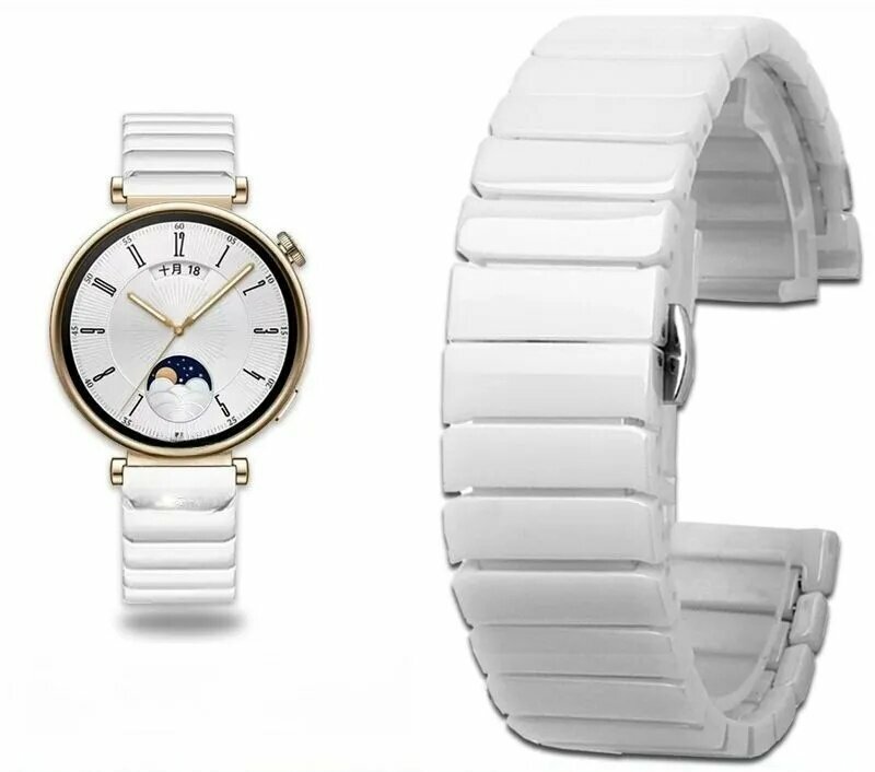 22mm Три керамических шлифовальных браслета керамика ремешок для Huawei Watch GT 6 5 Pro 46mm /Samsung Watch3 45mm S3 Xiaomi Mi S3 S4 / Suunto 9 Peak Vivoactive 4 Forerunner 265