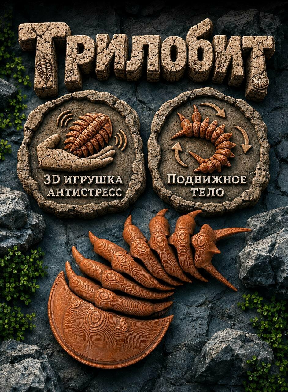 3D Игрушка Антистресс Трилобит