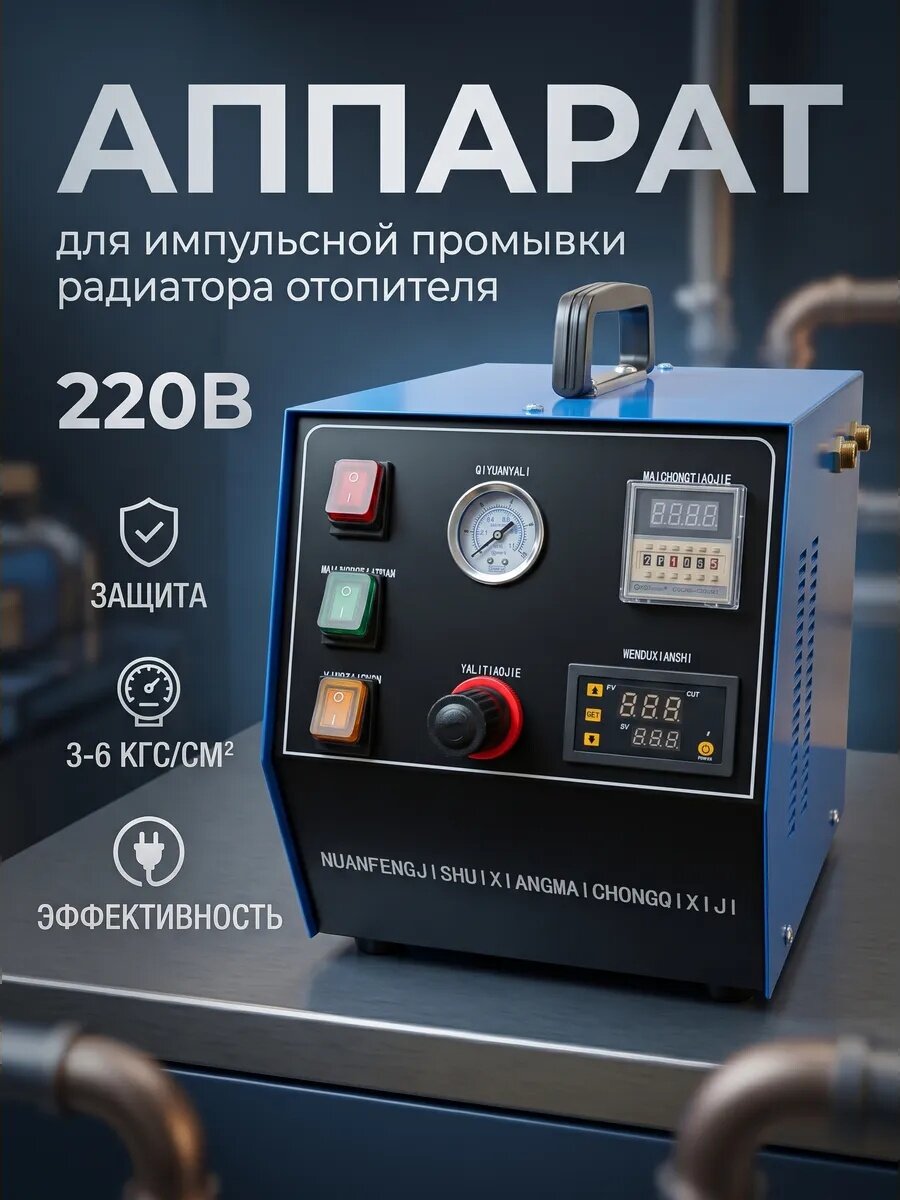 Аппарат для импульсной промывки радиатора отопителя 220 В ProFlow