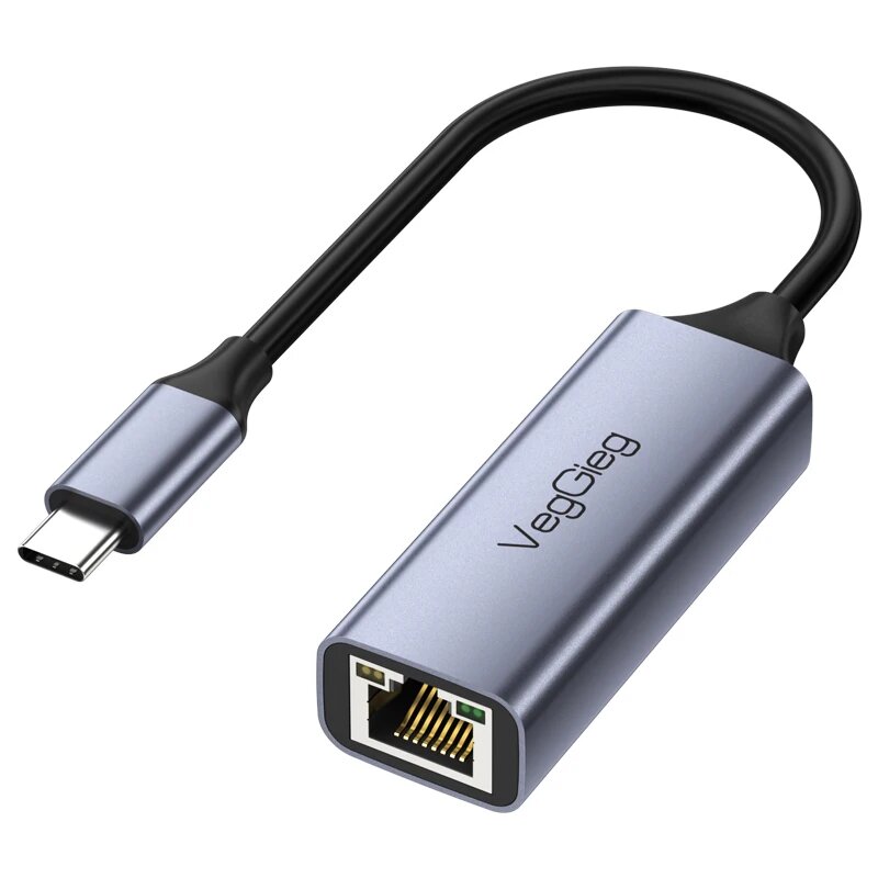 VegGieg USB-C Ethernet адаптер Gigabit RJ45, Type-C 3.0