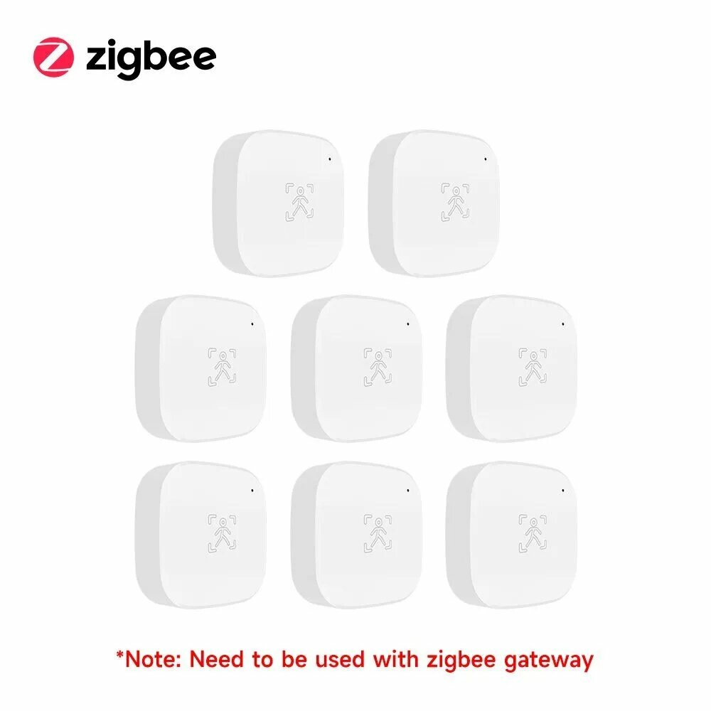 Tuya ZigBee Датчик присутствия человека,8 шт. низкое энергопотребление, интеллектуальный датчик PIR, радарный детектор движения, поддержка Alexa Google Assistant smart home