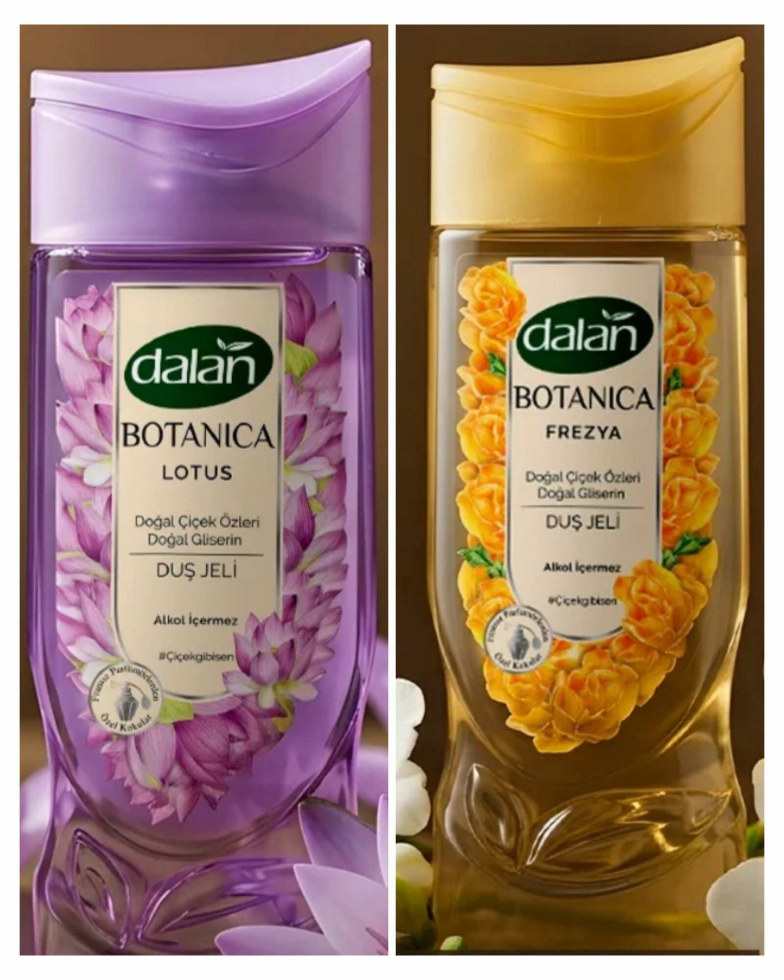 Гель для душа DALAN Botanica Лотос, Фрезия, 2 шт 450мл ( Турция)