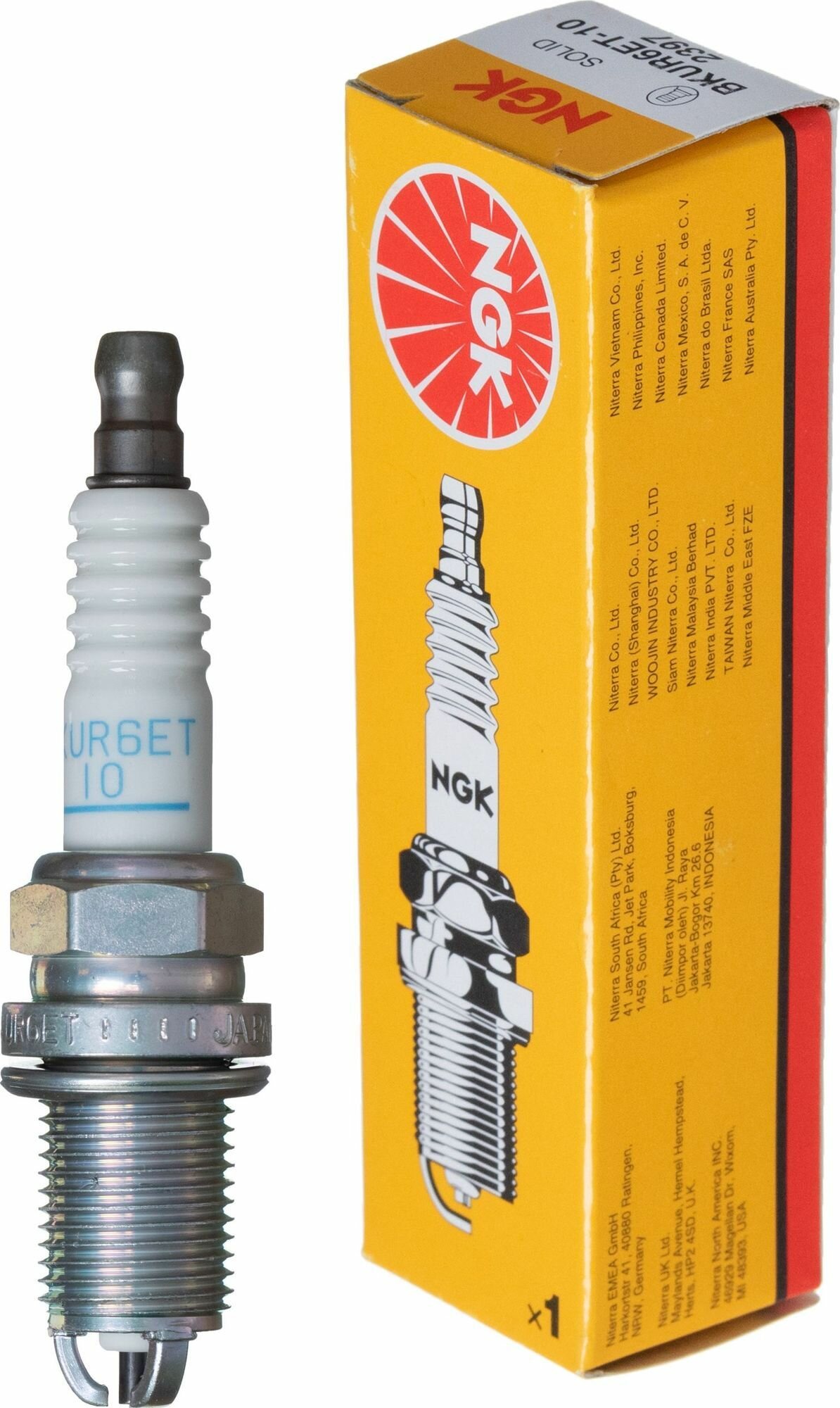 Свеча зажигания BKUR6ET-10 Audi 100, Audi A2-A8, Volkswagen Golf, Volkswagen Passat 1.4-2.8 (93-03)